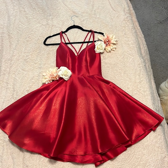 Flair | Dresses | Red Fit Flare Formal Dress | Poshmark